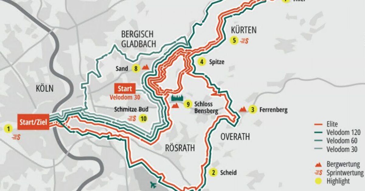 Radrennen Diese Straßen sind wegen „Rund um Köln“ gesperrt - Rundschau ...